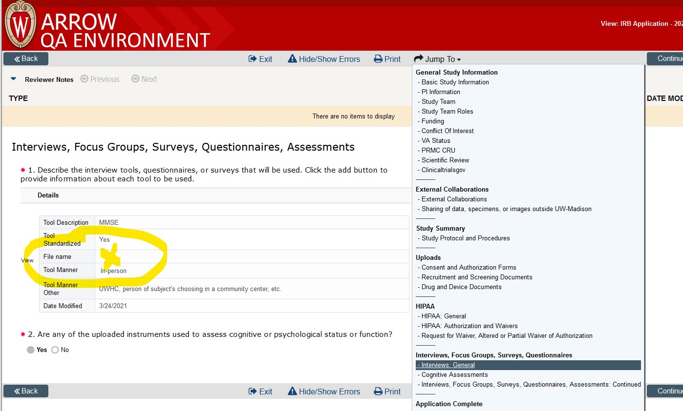 Finding Study-Related Documents in ARROW – Human Research Protection Program