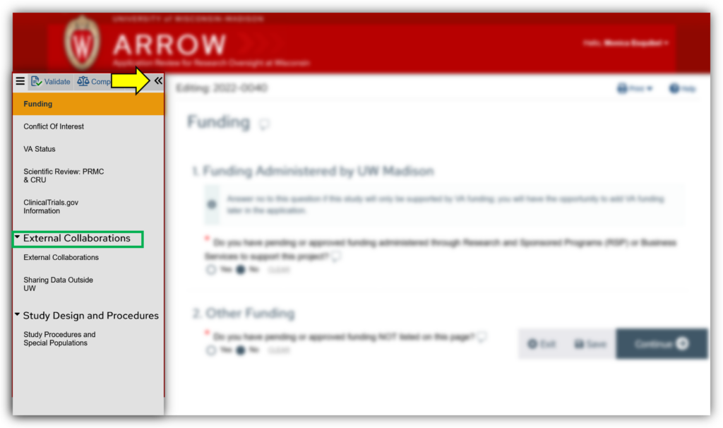ARROW Upgrade Navigation Changes – Human Research Protection Program